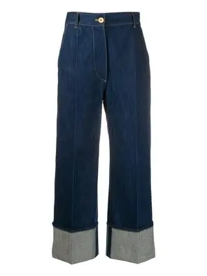 Patou High-rise Cuffed Jeans - Rodeo Blue