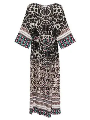 PIERRE-LOUIS MASCIA Printed Silk Dress - Beige