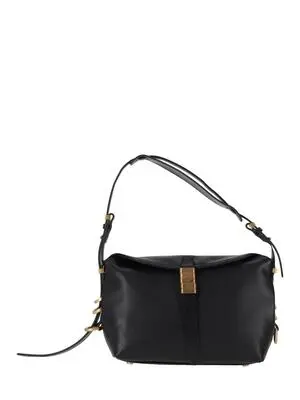 Pinko Saddle Baguette Mini Vitello M - Nero-antique Gold