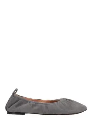 NICCOLO PASQUALETTI Obliqua Soft Ballerinas In Calfskin Leather - Gray