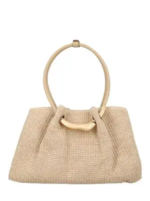 Cult Gaia Raffia Top Handle Bag - Powder