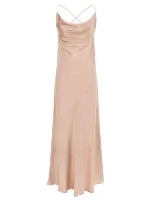 Pinko Farro' Long Satin Dress - Pink