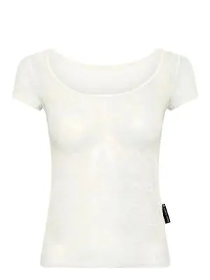 MARINE SERRE Recycled Mesh Top - Off White