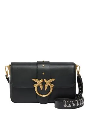 Pinko Love One Mini Slouchy Shoulder Bag - Nero-antique Gold