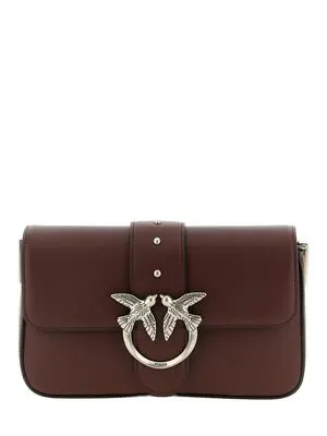 Pinko Mini Love Slouchy Shoulder Bag - Bordeaux