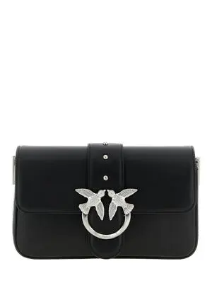 Pinko Mini Love Slouchy Shoulder Bag - Black