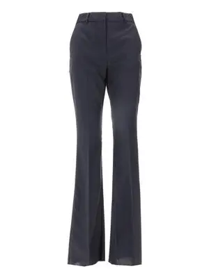 Vivetta Wide Leg Trousers With Crease - Blu Grafite