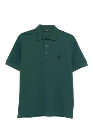 Herno Logo Cotton Polo Shirt - Green