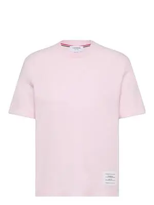 Thom Browne Short Sleeve Tee With 4-bar Stripe - Lt Pink
