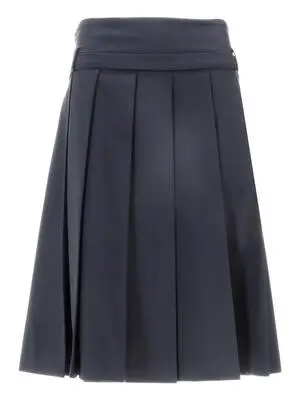 Vivetta Mid-length Pleated Skirt - Blu Grafite