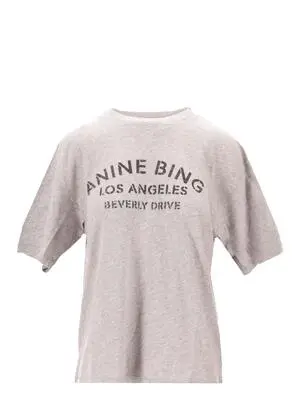 ANINE BING Cohen Tee Los Angeles Stencil - Grey Melange