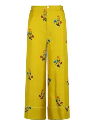 Marni Floral Print Trousers - Citronelle