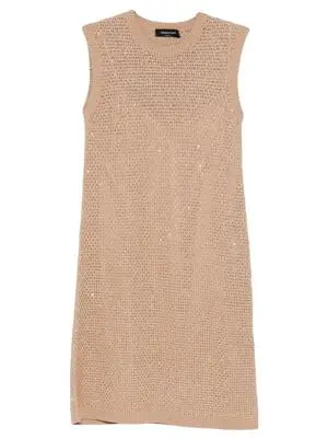 Fabiana Filippi Sleeveless Mini Dress - Beige