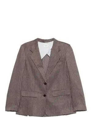 ALYSI Single-breasted Blazer - Brown