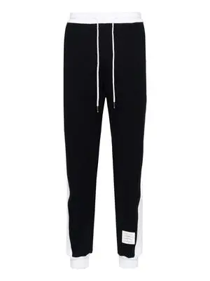 Thom Browne Sweatpants W/ Engineered Bar In Solid Classic Loopback Jersey - Navy