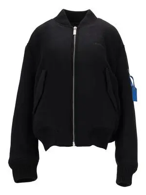 Off White Bomber Jacket - Black - Dark Grey