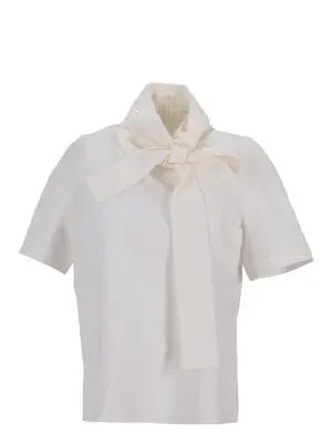 SHUSHU/TONG Ribboned Pullover Blouse - White