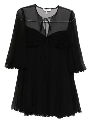 Chloé Silk Mini Dress - Black