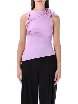 Coperni Asymmetric Flower Top - Purple