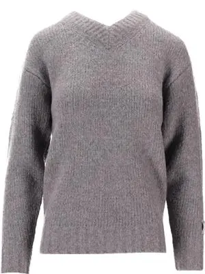 B.B. WALACE V-neck Pullover Sweater - Grey Melange