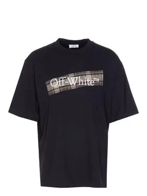 Off White Flannel Diag Skate S/s Tee Black White - Black - White