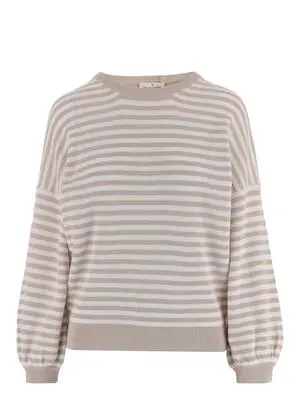 Bruno Manetti Striped Cotton Knit - Beige