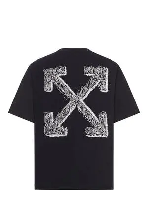 Off White Scribble Arr Skate S/s Tee Black White - Black - White