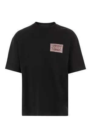 Amiri Printed Cotton T Shirt - Black