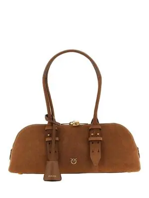 Pinko Bowling Baguette Large Shoulder Bag - Brown