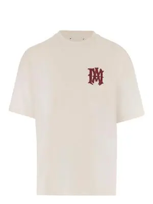 Amiri Cotton T Shirt With Logo - Ivory