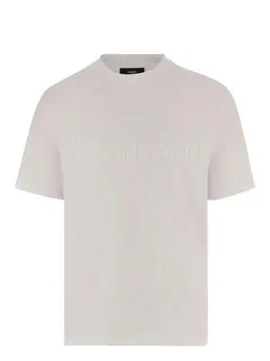 Amiri Cotton T Shirt With Logo - Ivory