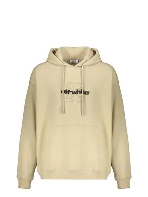 Off White Hooded Sweatshirt - Beige