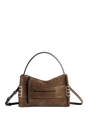 JW Anderson Calfskin Leather Bag With Top Handle - Brown