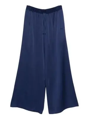 Stella McCartney Satin Wide Leg Trousers - Blue