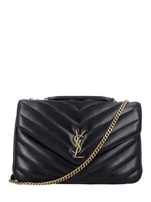 Saint Laurent Large Quilted Shoulder Bag - Black