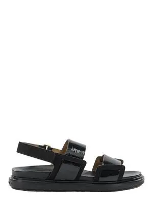 Marni Fussbett Leather Sandals - Black