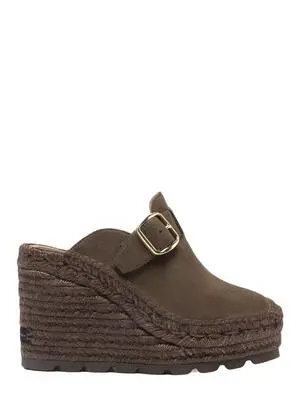 Stella McCartney Gaia Suede Clogs - Brown