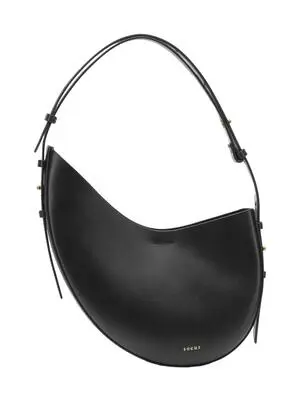 Soeur Small Leather Shoulder Bag - Black