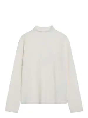 Max Mara Cashmere Blend High Neck Sweater - White