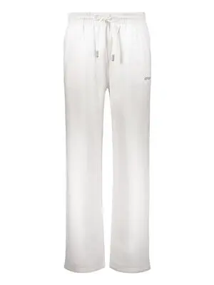 Off White Cotton Pants - White