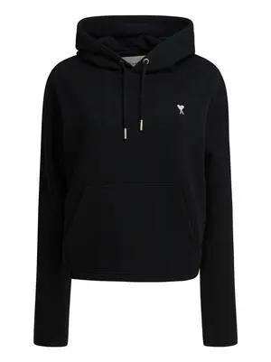 Ami Cotton Fleece Hoodie - Black