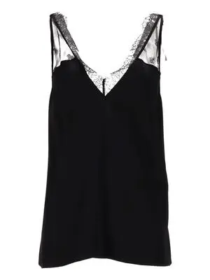 Stella McCartney Envers Satin Slip Top - Black
