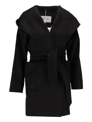 Max Mara Belted Overcoat - Nero