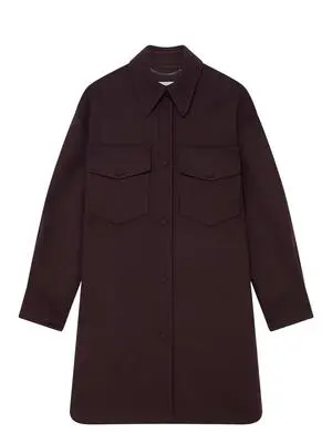 Stella McCartney Press Stud Fastening Overshirt - Chocolate