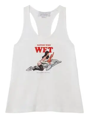 Stella McCartney Jeff Koons Cotton Tank Top - White