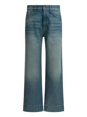 Chloé Short Wide-leg Jeans - Blue