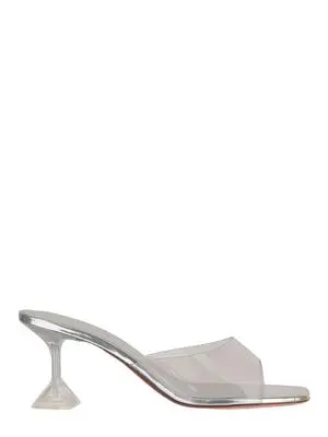 Amina Muaddi Lupita Glass Sandals - Grey