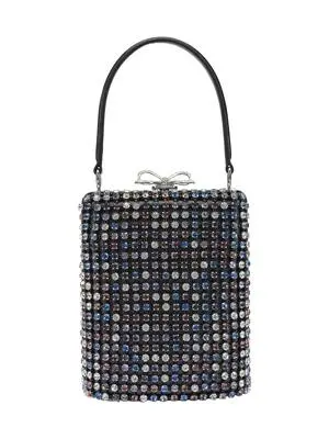 SELF-PORTRAIT Mini Multi Crystal Handbag - Black