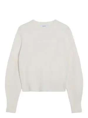 Max Mara Stretch Cashmere Knit Sweater - White