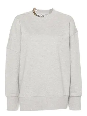 Stella McCartney Chain Link Detailing Mélange Sweatshirt - Light Grey Melange